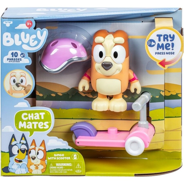 Buy Bluey Chat Mates Figure - Bingo with Scooter - MyDeal Australia