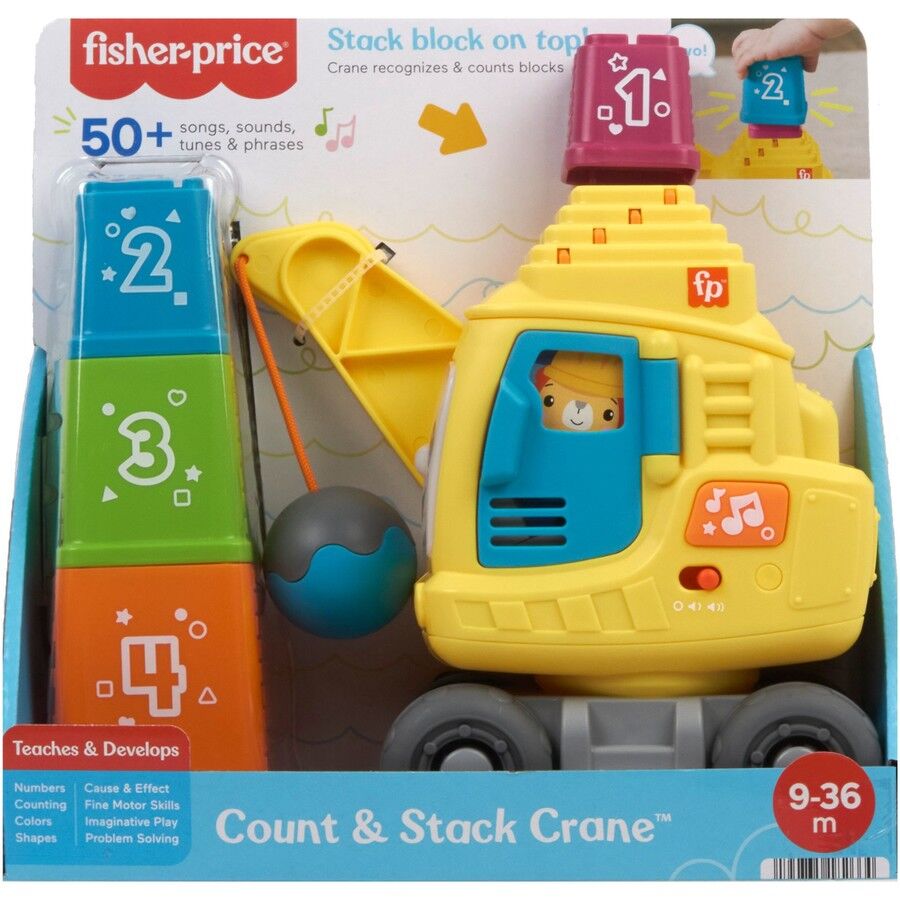 Buy Fisher Price Count & Stack Crane Playset - MyDeal Australia