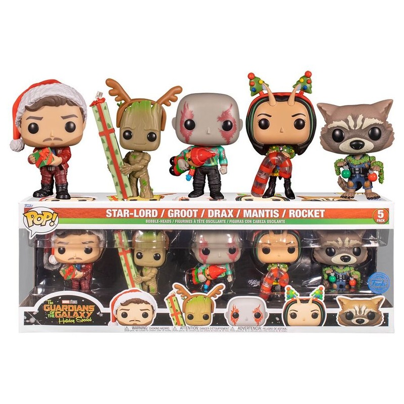 Buy Funko Pop Guardians of the Galaxy Holiday Special Star-Lord, Groot ...