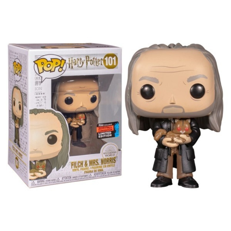 Buy Funko Pop! Harry Potter Filch & Mrs. Norris NYCC 2019 Limited ...
