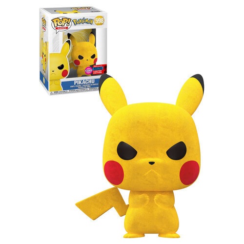 Buy Funko POP Pokemon Pikachu Grumpy Flocked NYCC 2020 #598 Vinyl ...