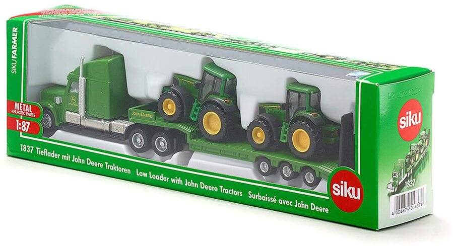 Buy Siku 1837 Die-Cast Vehicle Low Loader with John Deere Tractors 1:87 ...