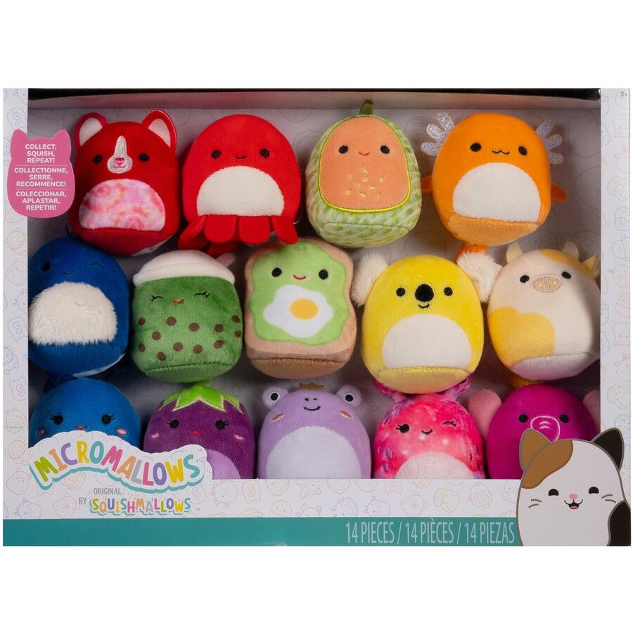 Buy Squishmallows Original Micromallows 6cm Plush Rainbow 14 Pack ...