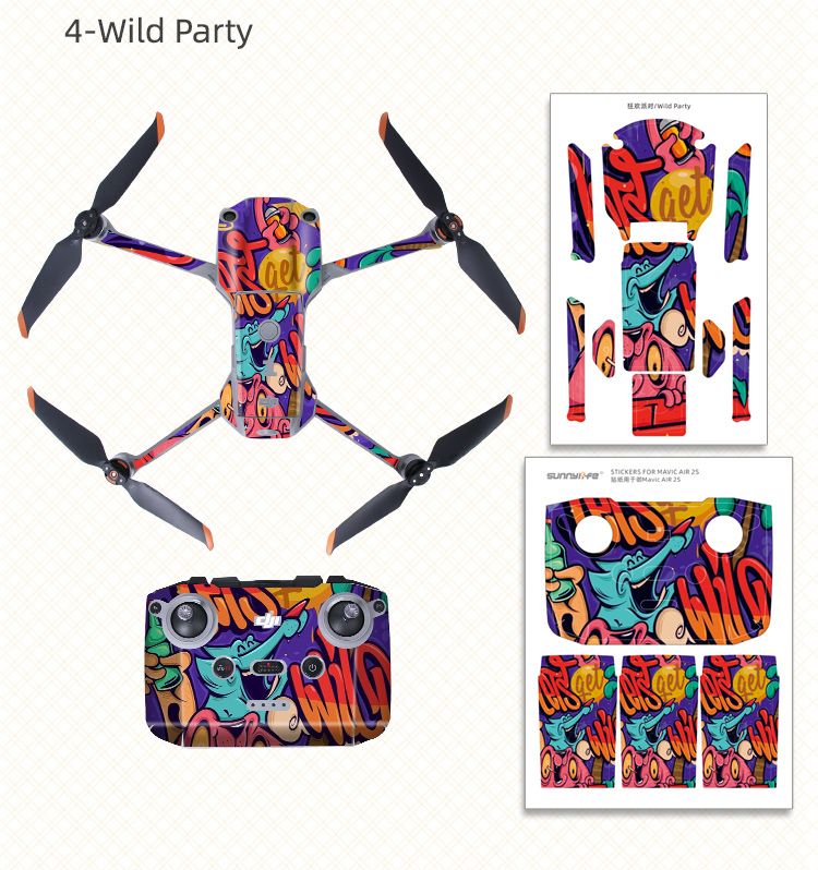 Buy Sunnylife Decals Skin for DJI Air 2S (Wild Party) - MyDeal Australia