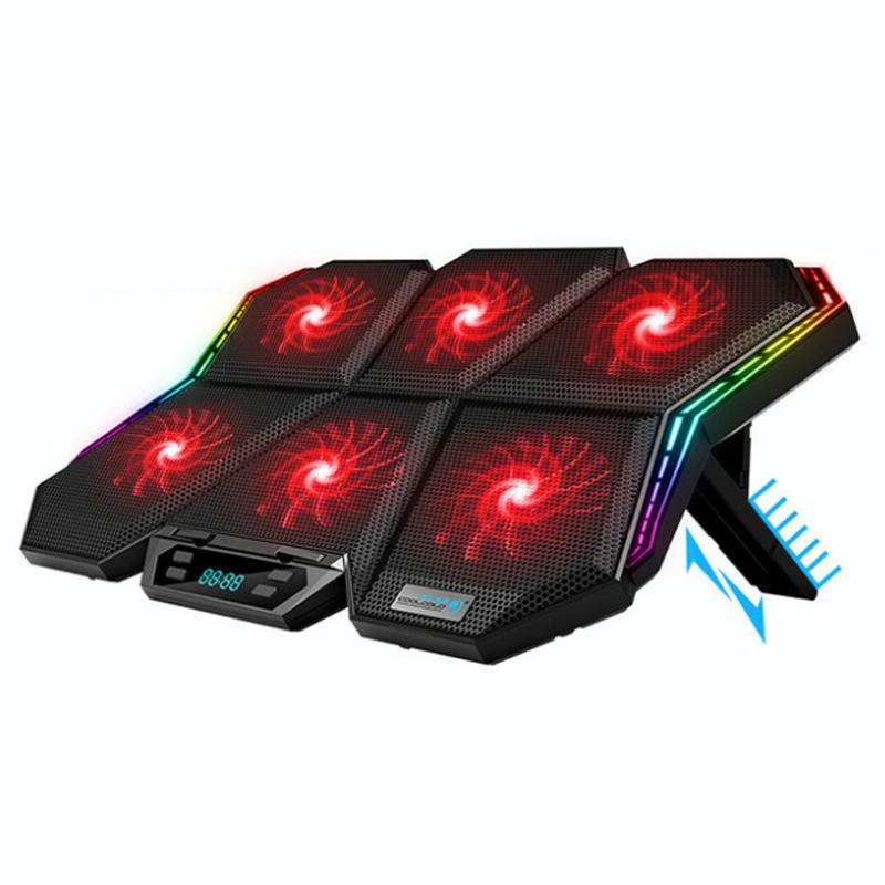Buy 6-Fan Adjustable Rgb Laptop Cooling Base - MyDeal Australia