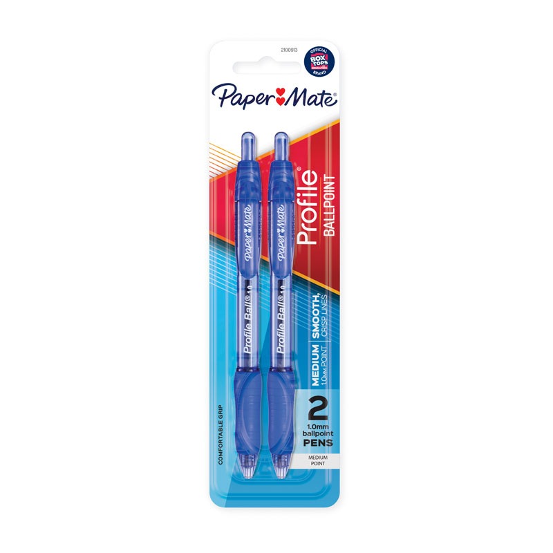 Buy PAPER MATE Profi RT 1.0 Ball Pen Blu Pack 2 Box of 6 - MyDeal Australia