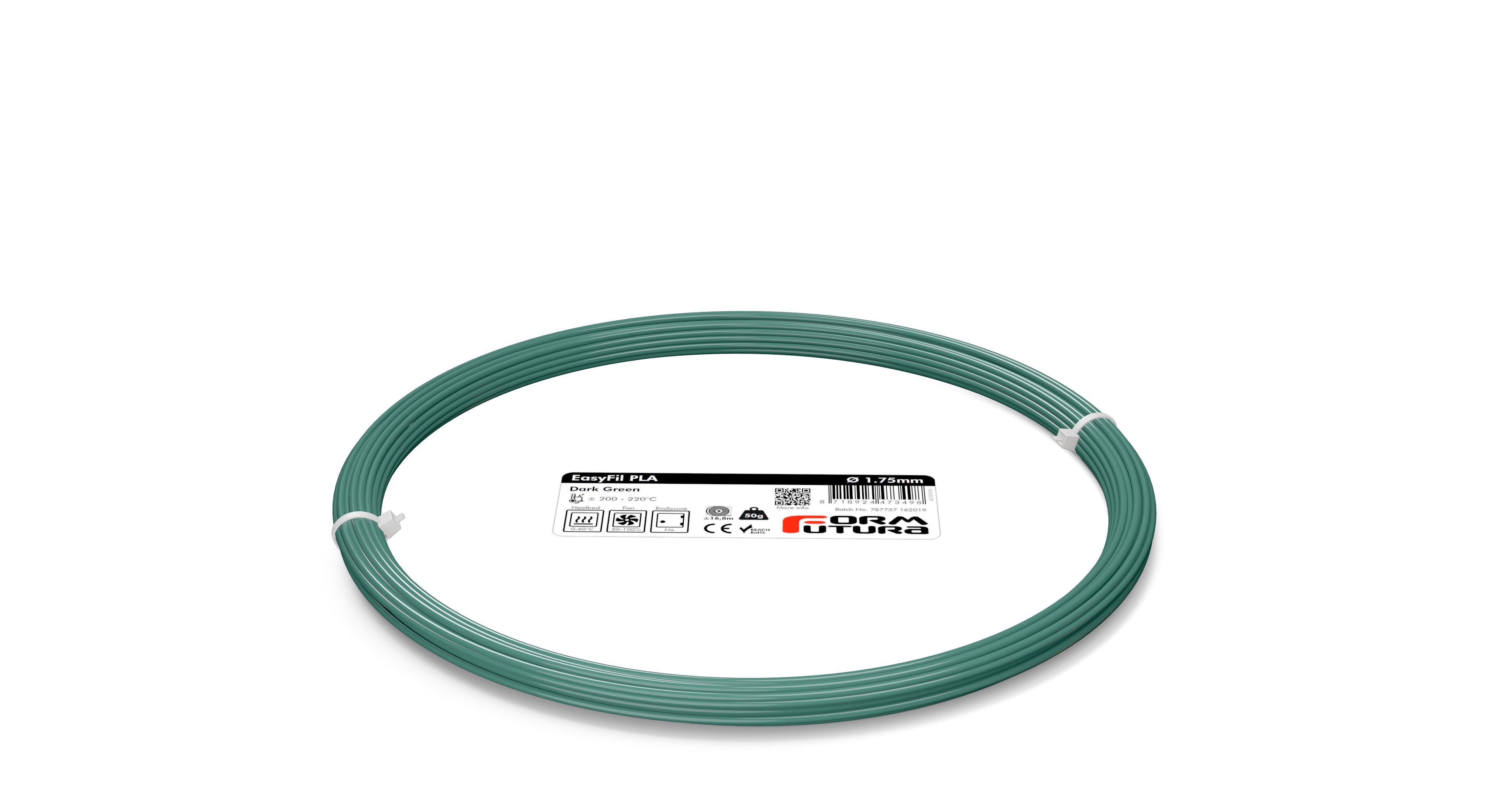 Buy PLA Filament EasyFil PLA 1.75mm Glow in the Dark Green 50 gram 3D ...