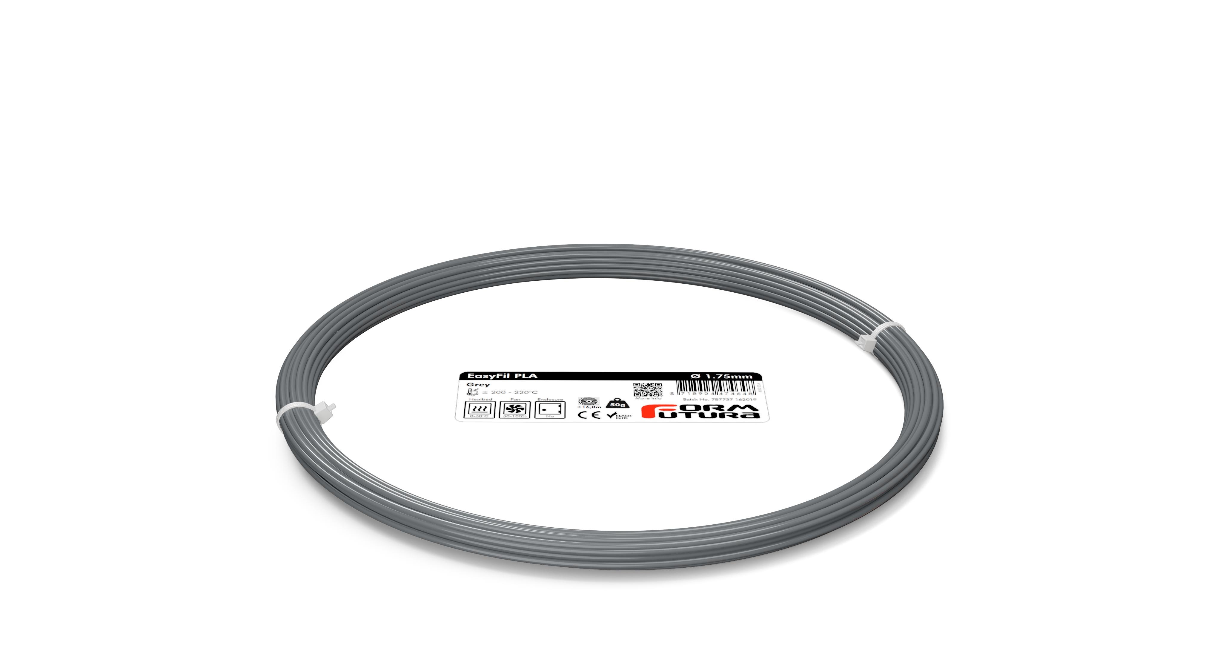 Buy PLA Filament EasyFil PLA 1.75mm Grey 50 gram 3D Printer Filament ...
