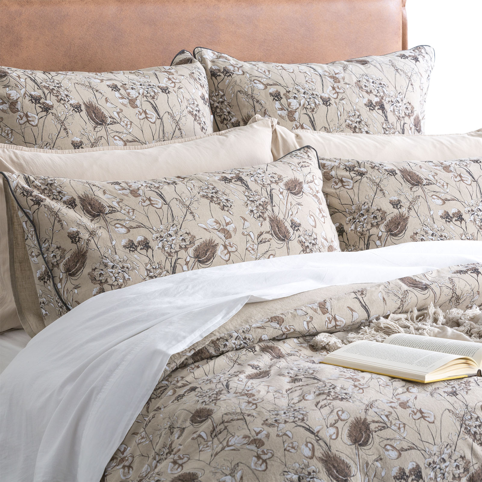 Buy Renee Taylor Cavallo French Linen Euro P/C Bushland - MyDeal Australia