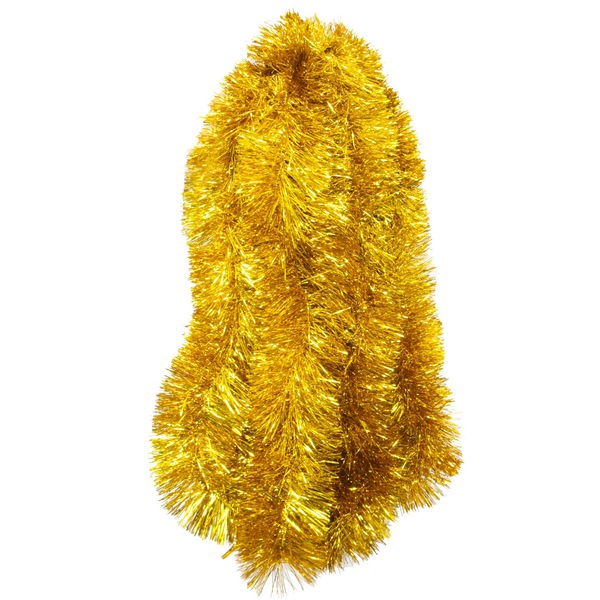 Buy 200m GOLD Christmas Tinsel 100mm wide - MyDeal Australia