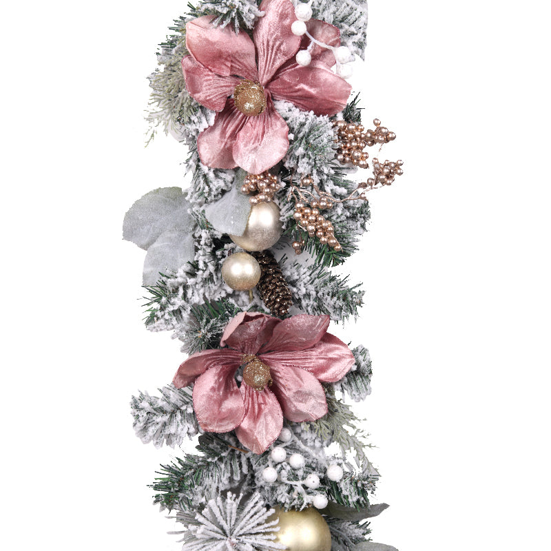 Buy Garland With Pink Magnolias 1.83m - MyDeal Australia
