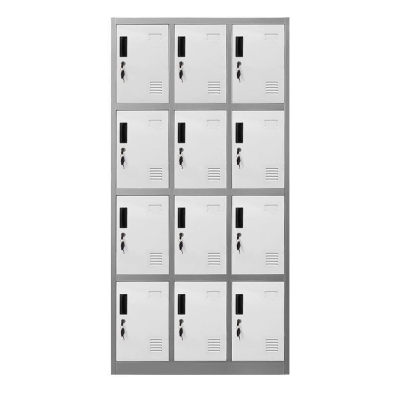 12 Doors Locker Cabinet Steel Storage Cupboard for Home Office School ...