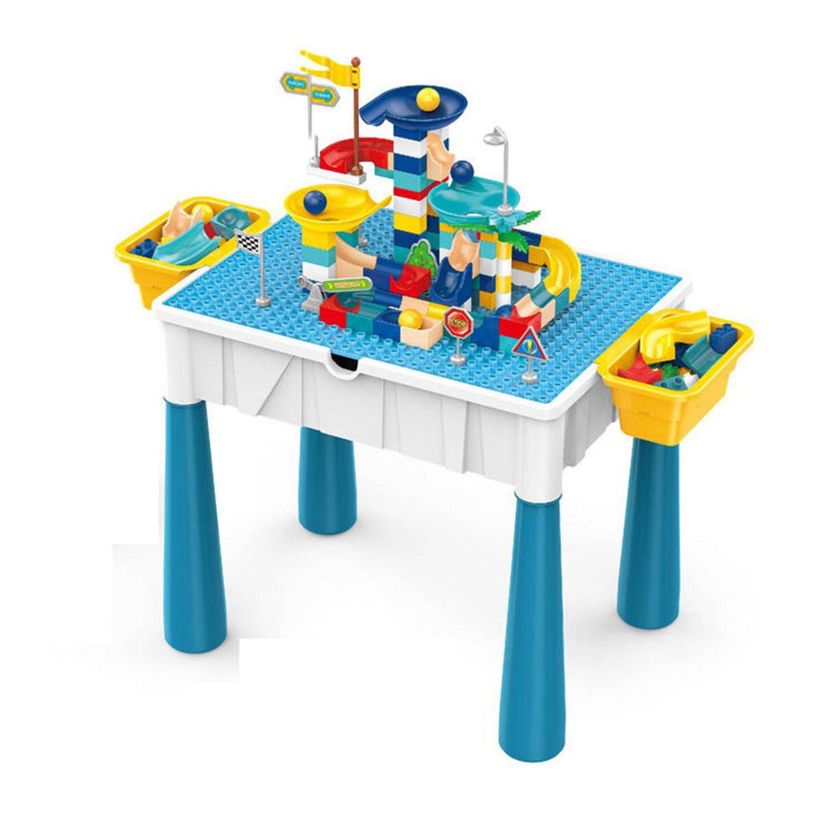 Buy 125 PCS Building Blocks Table Set With Chair All-in-One Multi ...