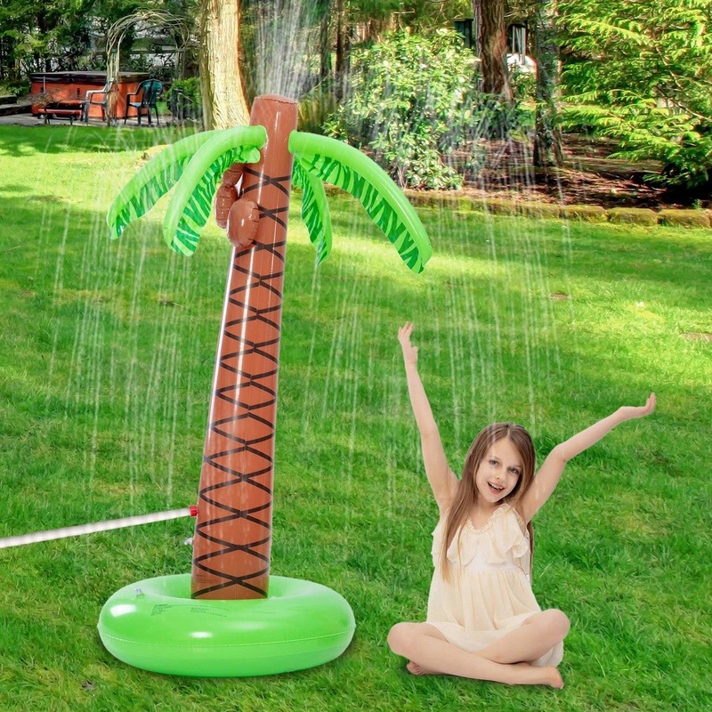 Buy 155cm Inflatable Palm Tree Sprinkler Outdoor Party Sprinkler Water ...
