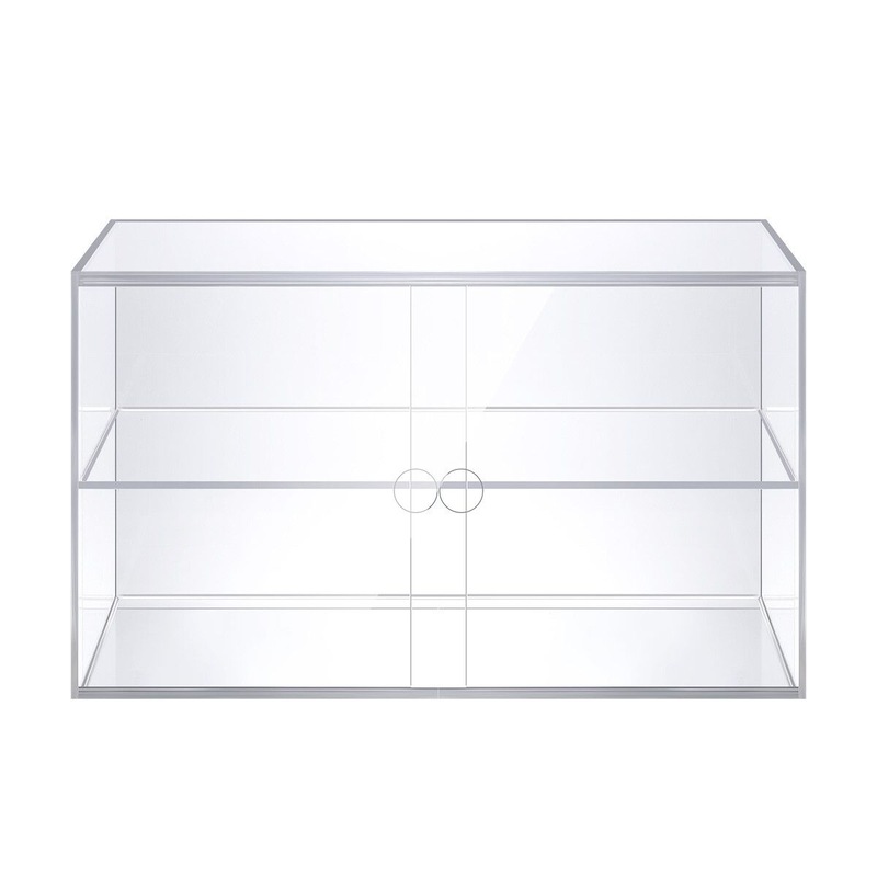 Buy 2 Tier Cupcake Cabinet Display Shelf Unit Acrylic Cake Bakery Case ...