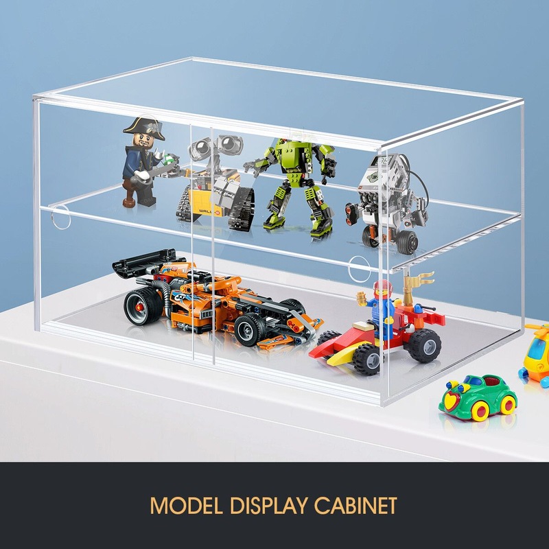 Buy 2 Tier Cupcake Cabinet Display Shelf Unit Acrylic Cake Bakery Case ...