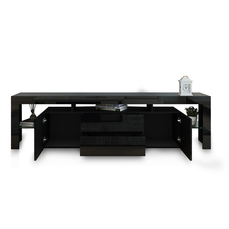 Buy 200cm TV Stand Cabinet LED Entertainment Unit Wood Storage ...