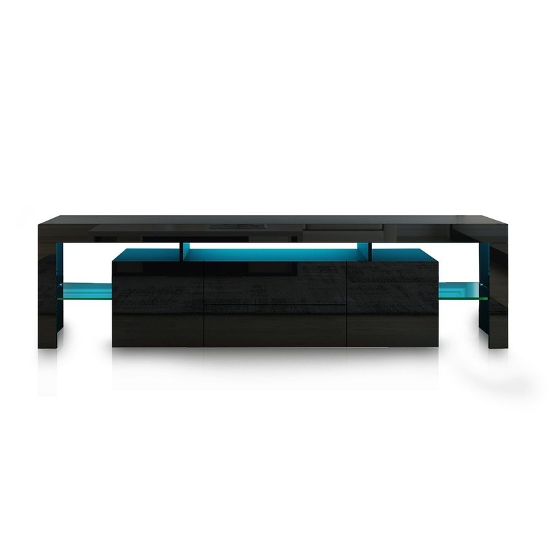 Buy 200cm TV Stand Cabinet LED Entertainment Unit Wood Storage ...