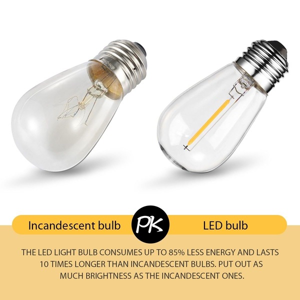 Buy 32M LED String Lights Weatherproof Outdoor Festoon Bulbs with 31 ...