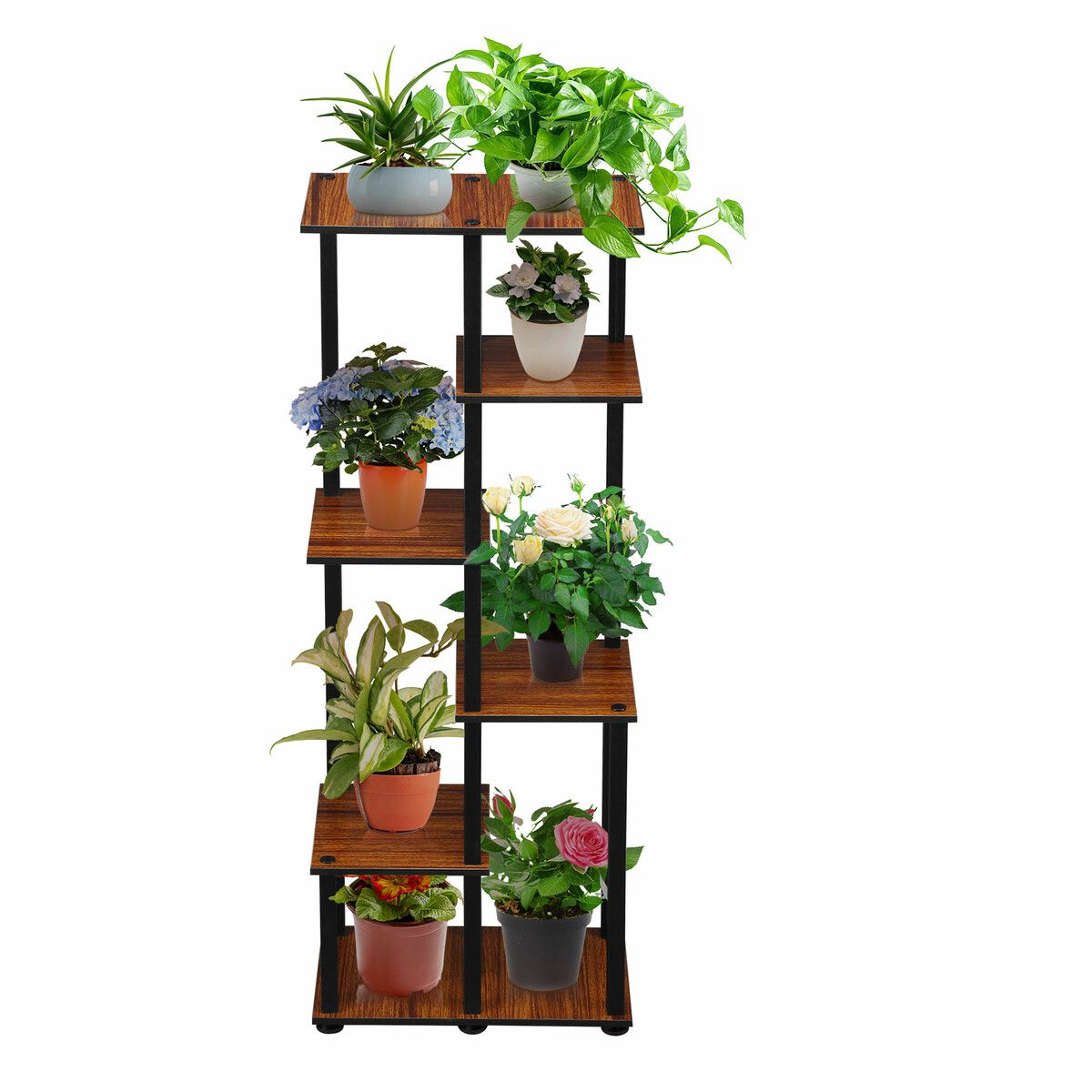 Buy 6 Tier Plant Pots Stand Corner Potted Flower Shelf Unit Holder ...