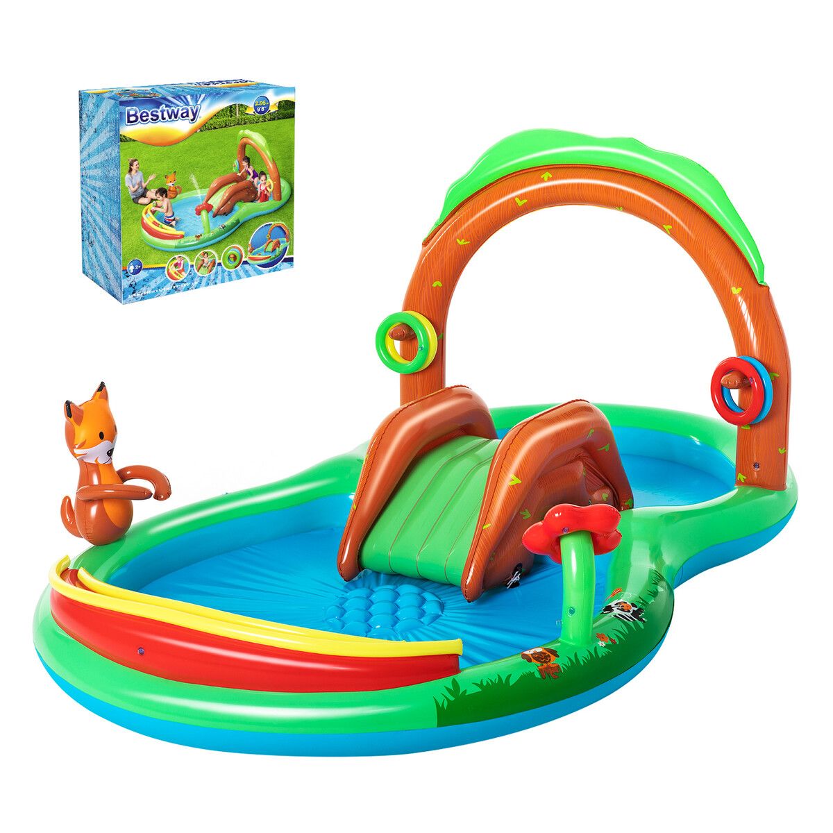 Buy Bestway Inflatable Pool Play Centre Blow Up Water Park Center Slide ...