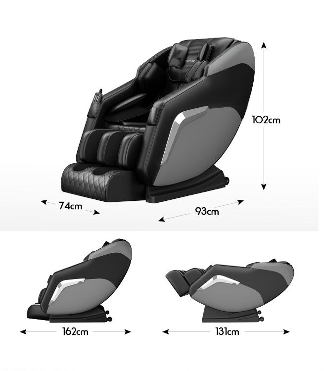 Buy Homasa Black Full Body Massage Chair Zero Gravity Recliner Mydeal