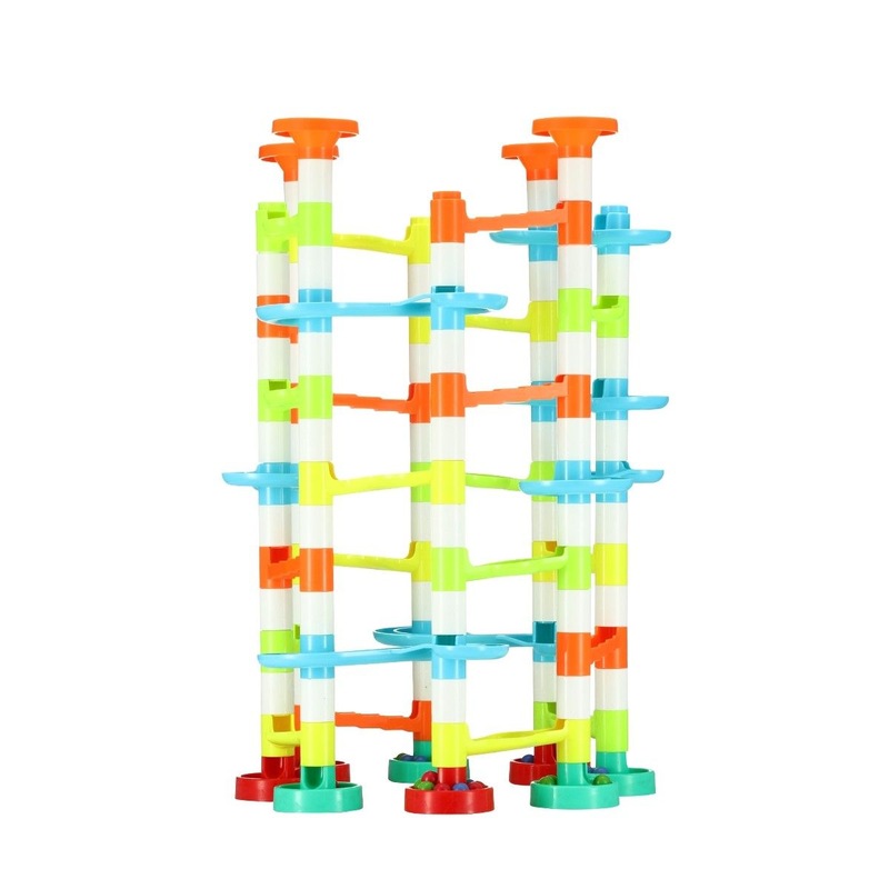 Buy DIY Marble Run Race Maze Game Marble Coater Track Toy Set 51cm Tall ...