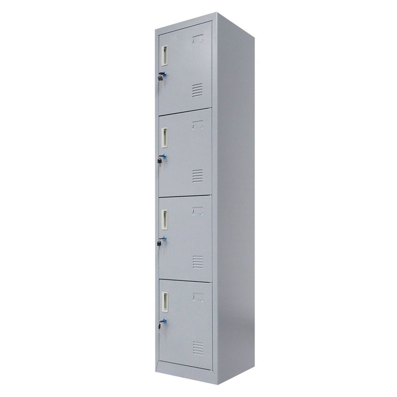 Buy Filing Cabinet Storage Steel Metal Locker 4 Doors Cupboard ...