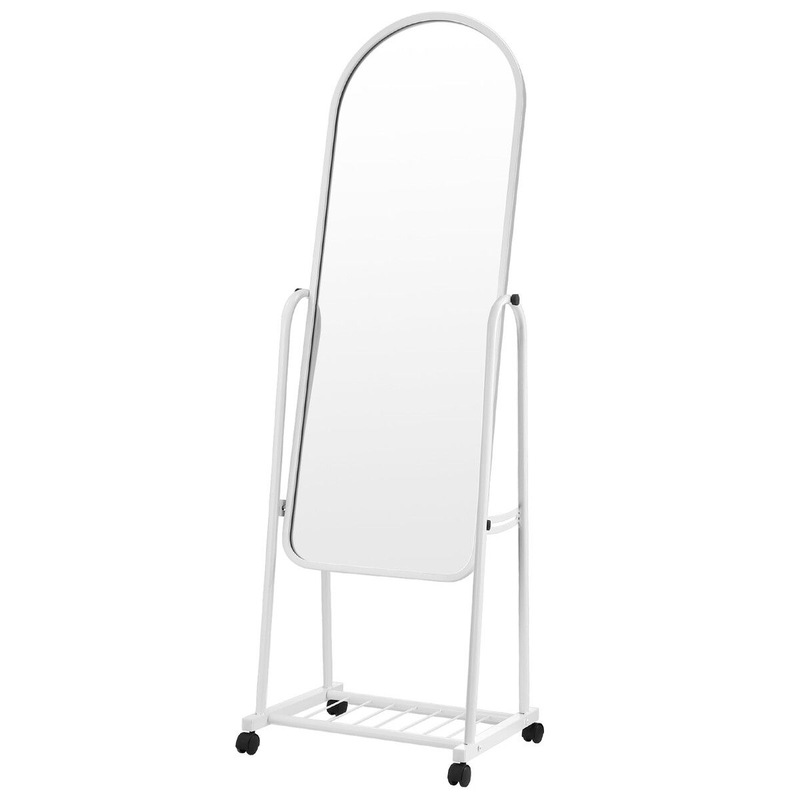 Buy Full Length Mirror on Wheels Body Standing Hanging Floor Swivel ...