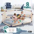 Buy Kidbot 8-Panel Wooden Baby Playpen Kids Activity Play Center Safety ...