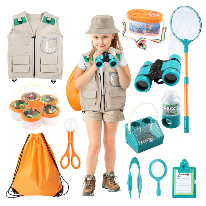 Buy Kids Outdoor Explorer Kit Bug Catcher Binoculars Magnifying Glass ...