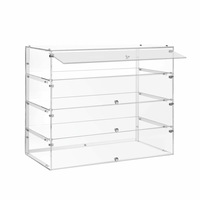 Buy 2 Tier Cupcake Cabinet Display Shelf Unit Acrylic Cake Bakery Case ...