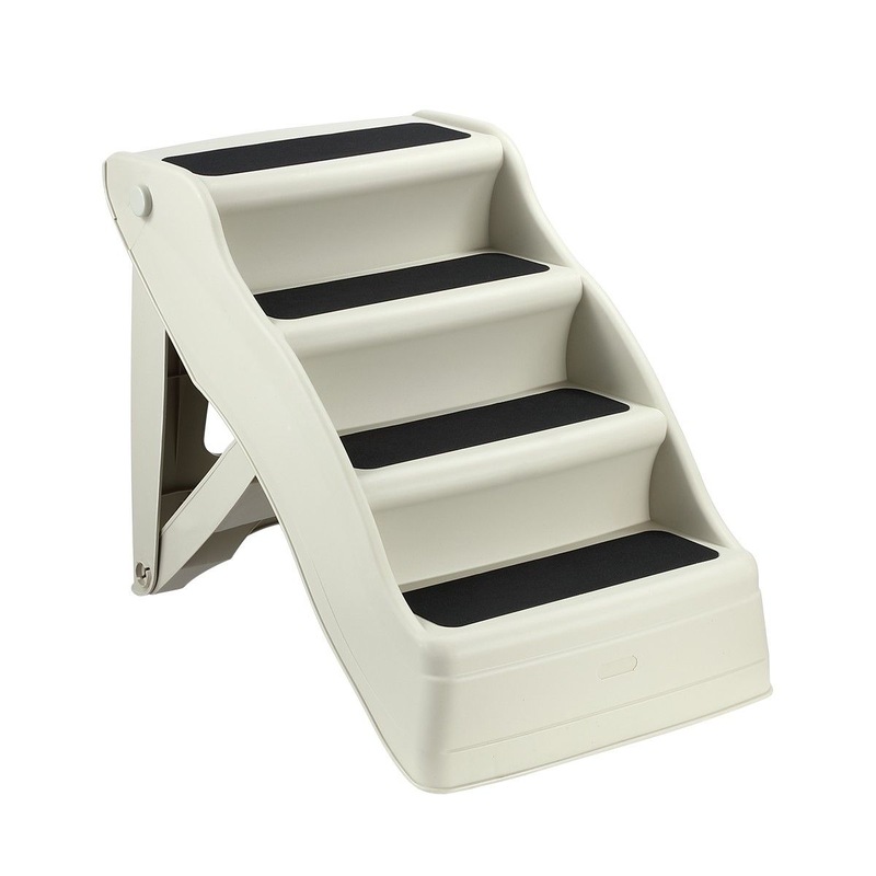 Buy Pet Stairs Dog Cat Folding Ladder Puppy Ramp for Car Bed Couch 4 ...