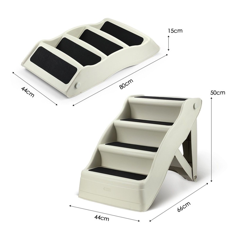Buy Pet Stairs Dog Cat Folding Ladder Puppy Ramp for Car Bed Couch 4 ...
