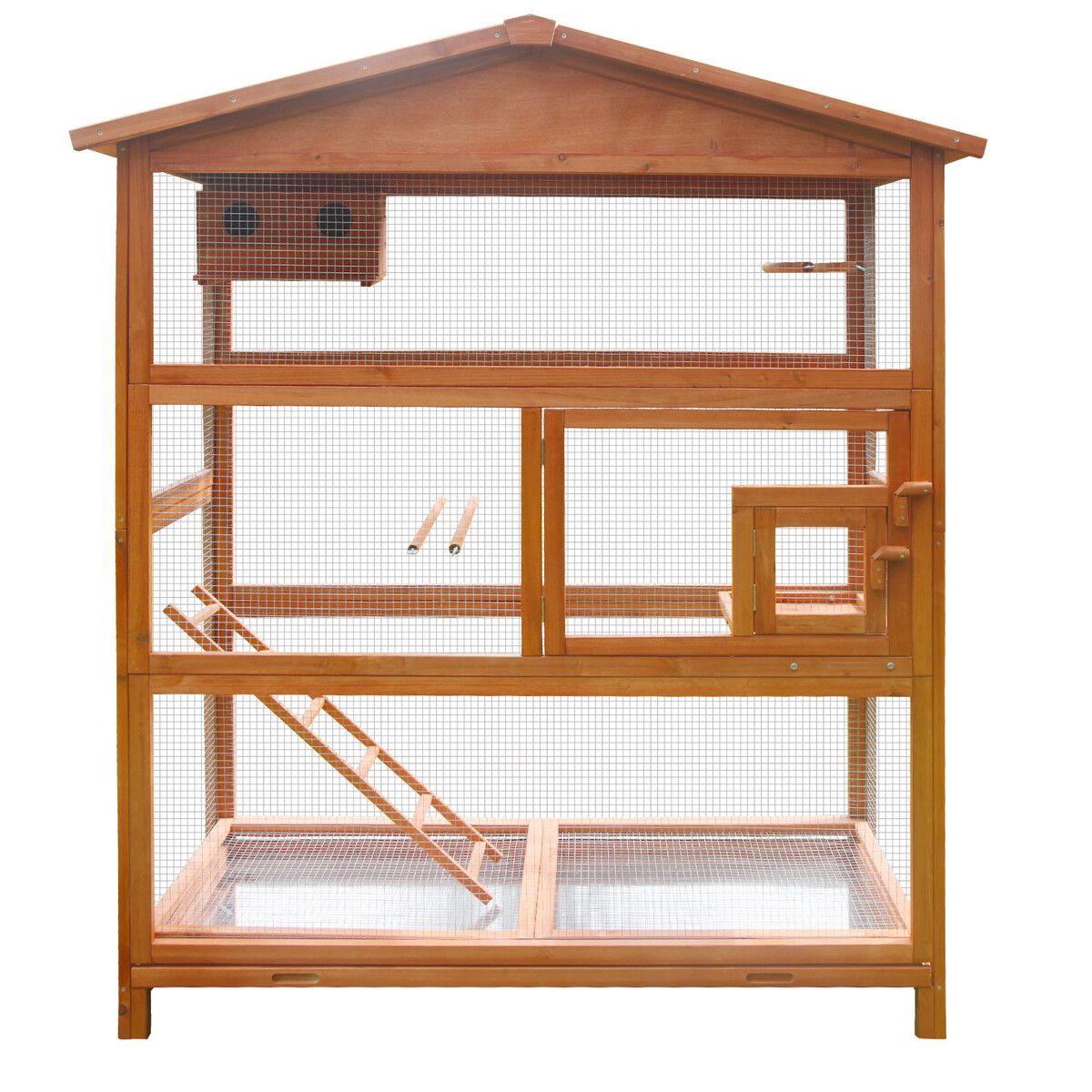 Buy Petscene L Size Bird Cage Wooden Aviary Budgie Parrot House Canary ...