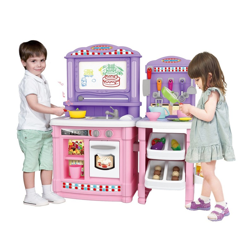 Buy Pretend Kitchen Play Role Cooking Toys Set Children Cookery ...