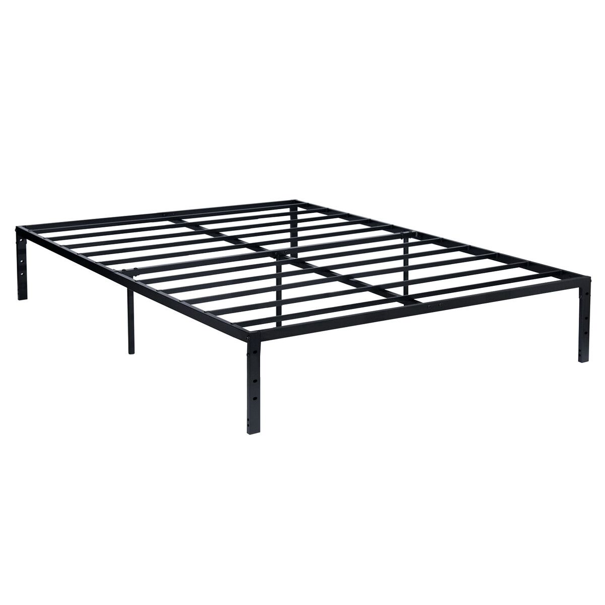 Buy Queen Size Bed Frame Base Platform Black Metal Mattress Foundation ...