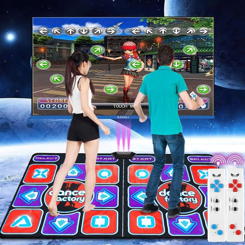 Buy Wireless Double Dancing Mat Pad 2 Remote Controllers Fitness ...