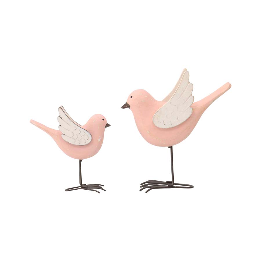 Buy Willow & Silk Blush Bird Ornament Set of 2 - MyDeal Australia