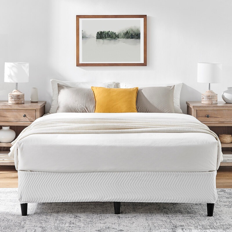 DukeLiving Laura Box Spring Ensemble Bed Base Ivory (Queen) - Extra ...