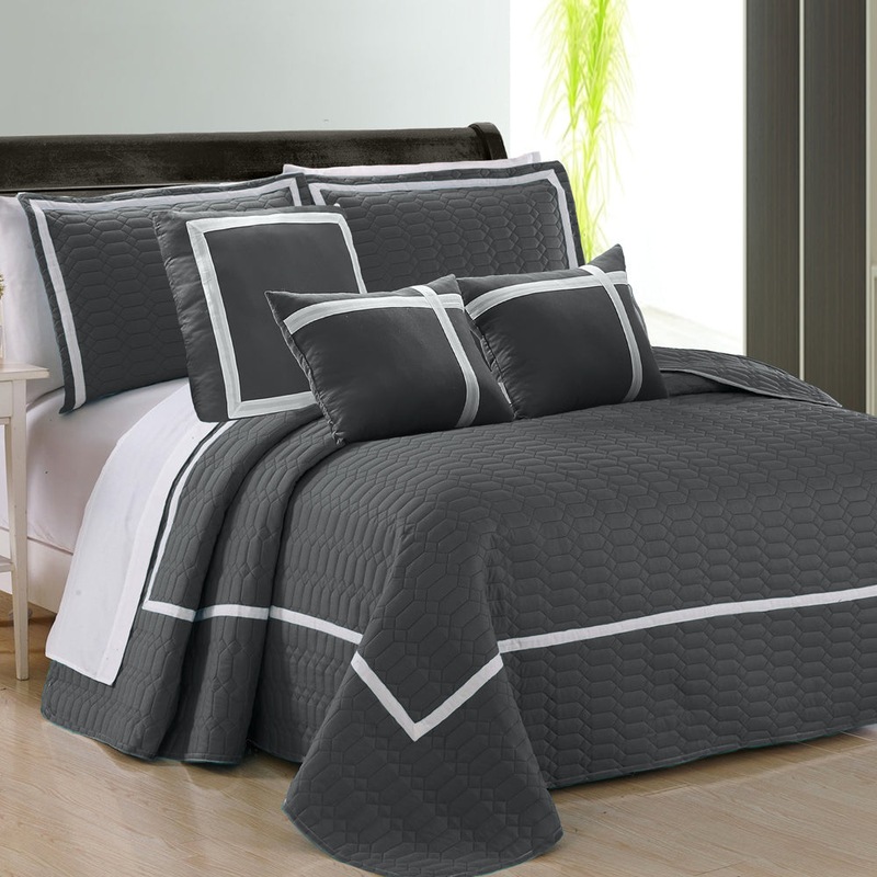 Buy 6 Piece Two-Tone Embossed Comforter Set - MyDeal