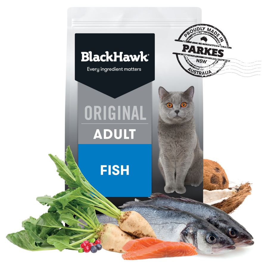 Buy Black Hawk Cat Food Feline Fish - MyDeal Australia