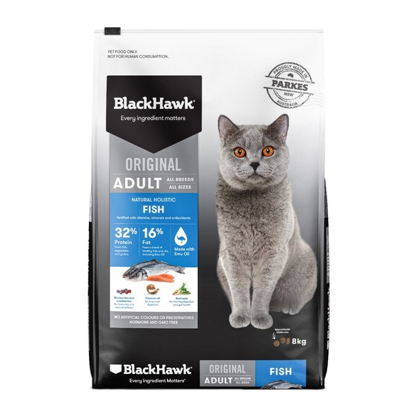 Buy Black Hawk Cat Food Feline Fish - MyDeal Australia