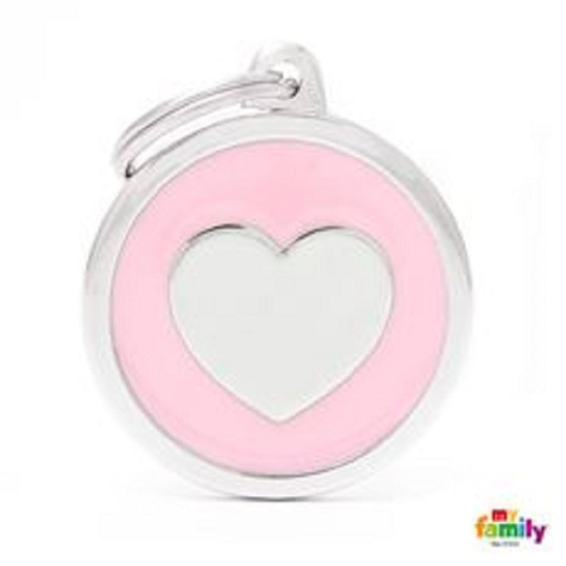 Buy My Family ID Tags Classic Heart Large Pink - MyDeal