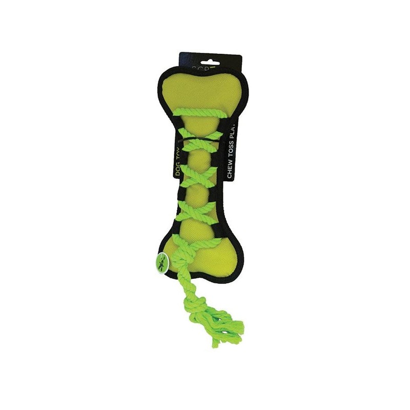 Buy Scream Cross Ropes Tug Bone Loud Green - MyDeal