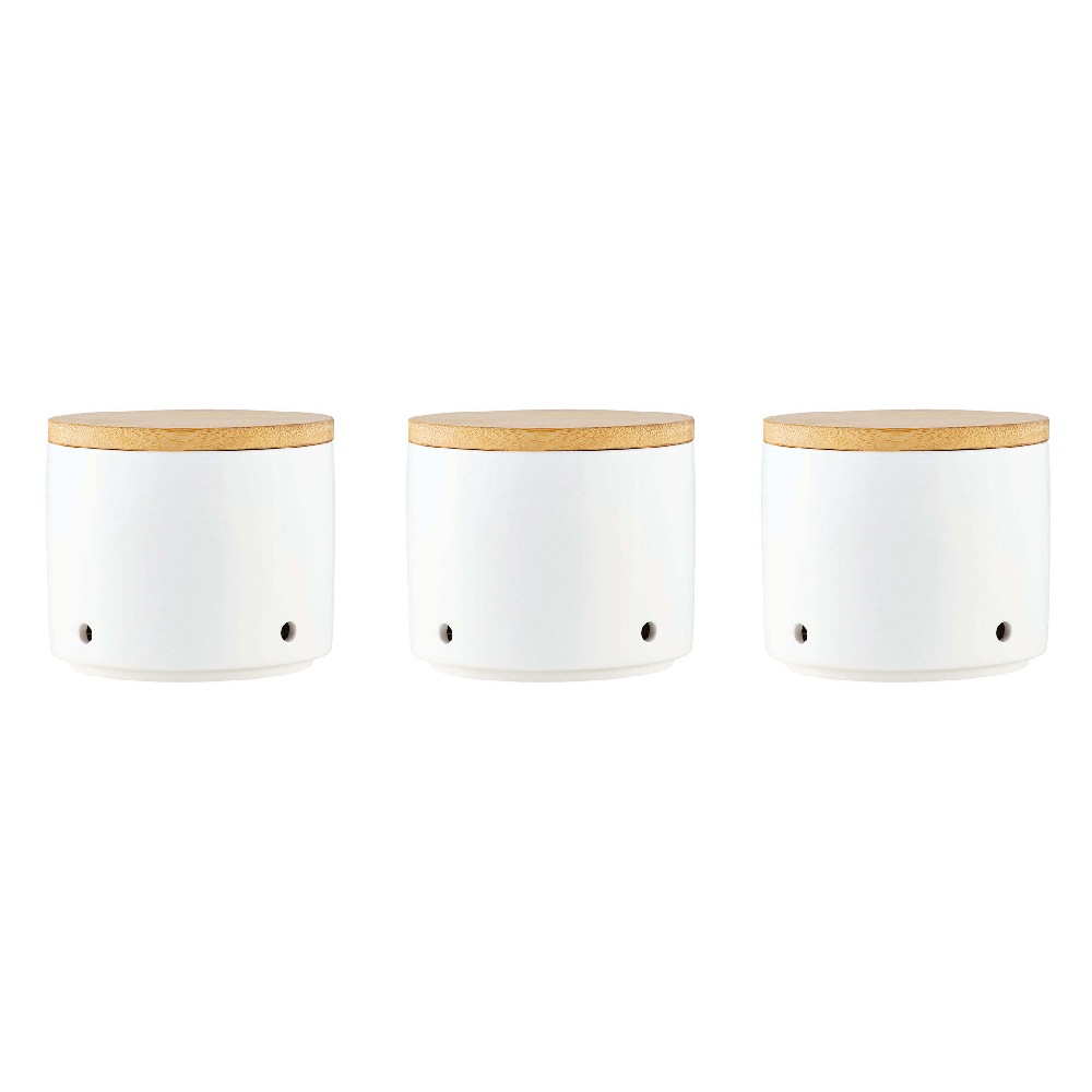 Buy 3x Maxwell & Williams White Basics 10cm Garlic Pot Kitchen Spice ...