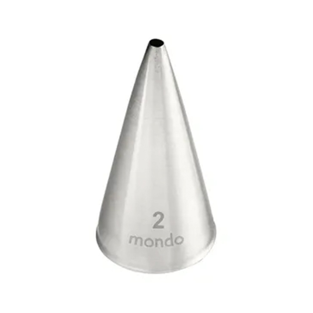 Buy Mondo Stainless Steel #2 Round Piping Tip Icing Cake Decorating ...