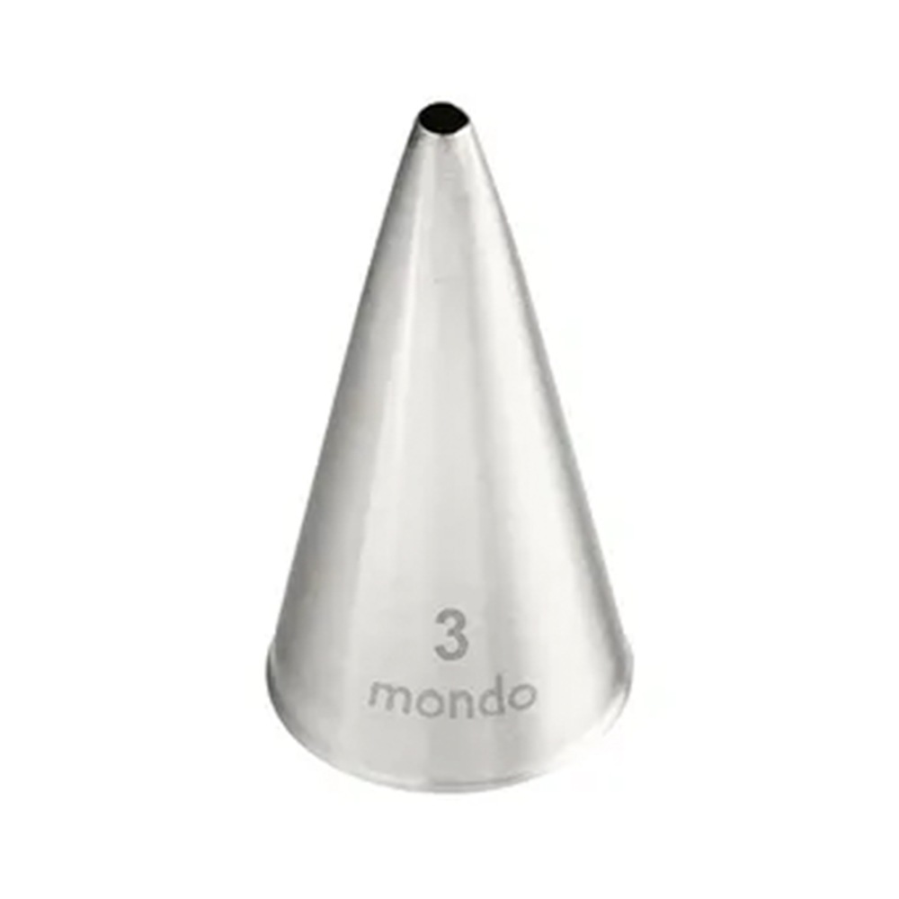 Buy Mondo Stainless Steel #3 Round Piping Tip Icing Cake Decorating ...