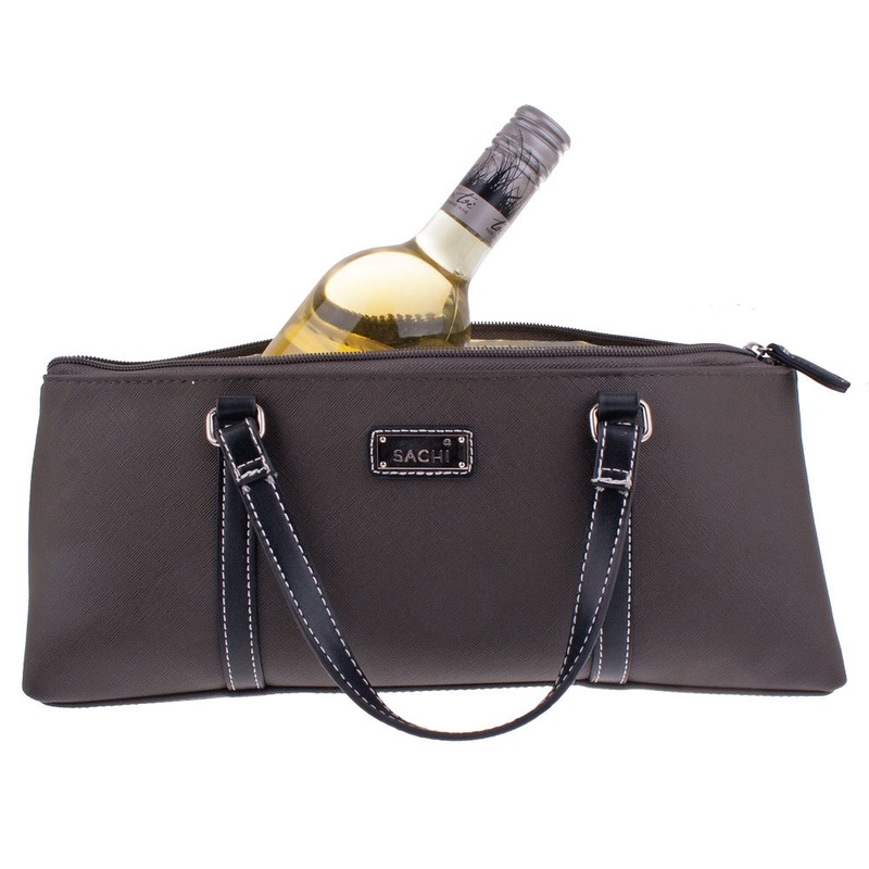 Buy Sachi Wine Bottle Insulated Cooler Handbag Carrier Purse Bag w ...