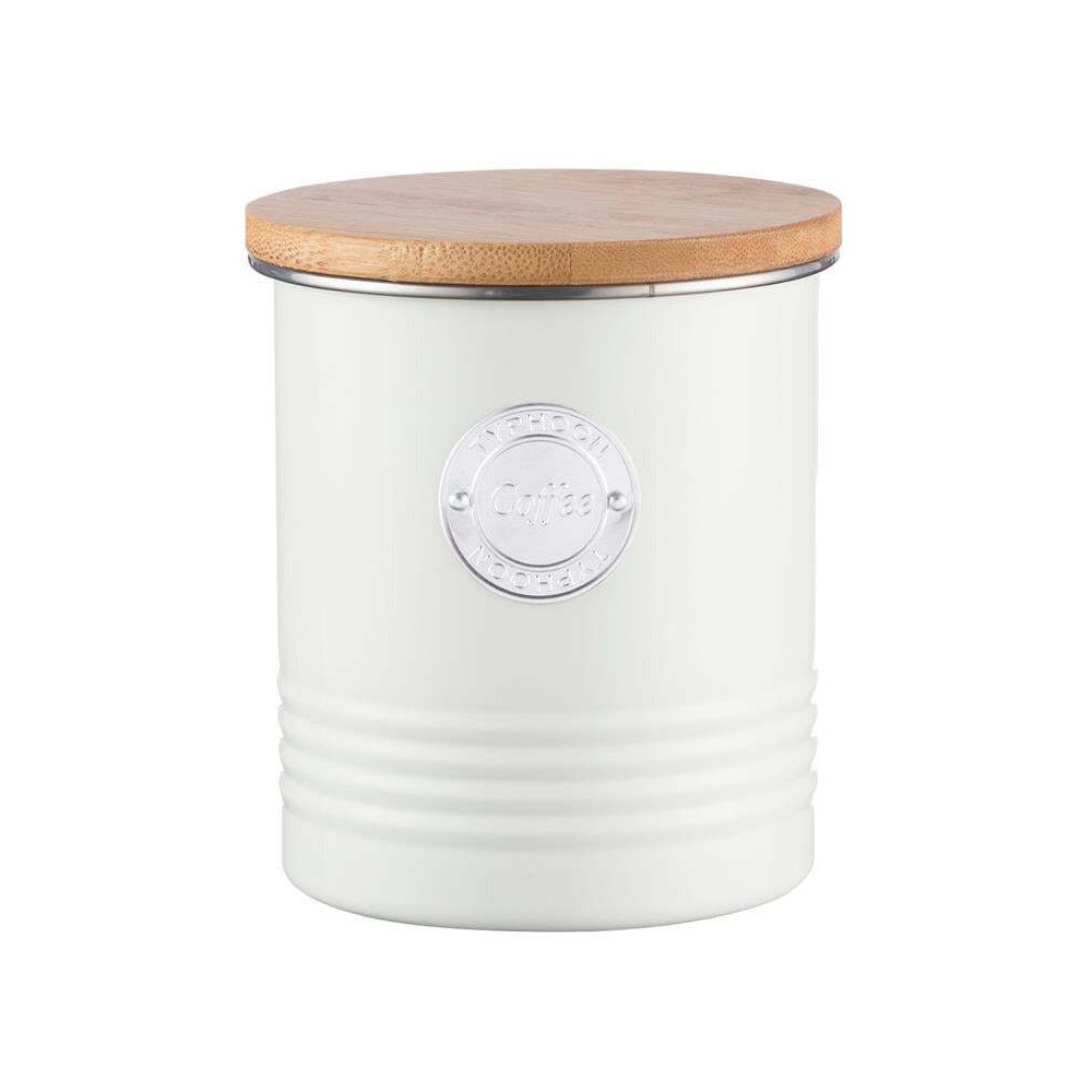 Buy Typhoon 1L Coffee Canister Tin w/Bamboo Lid Round Airtight Kitchen ...